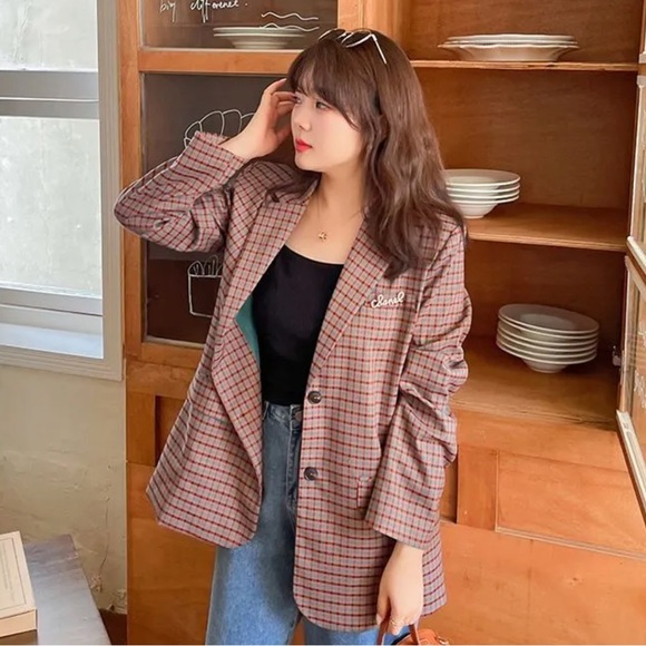 Jackets & Coats | Checkered Blazer | Poshmark